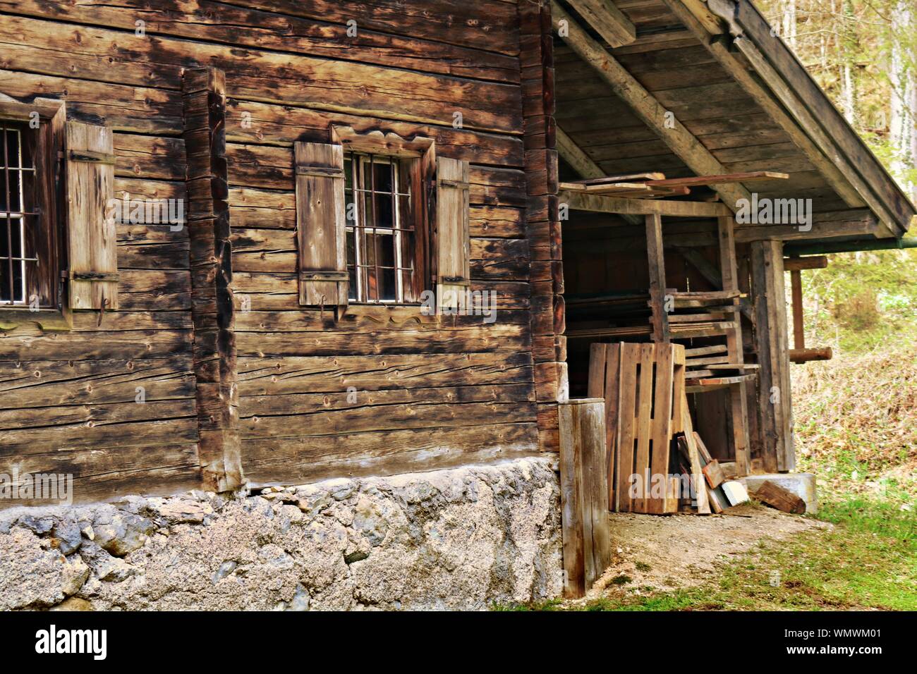Log cabin forest hi-res stock photography and images - Alamy