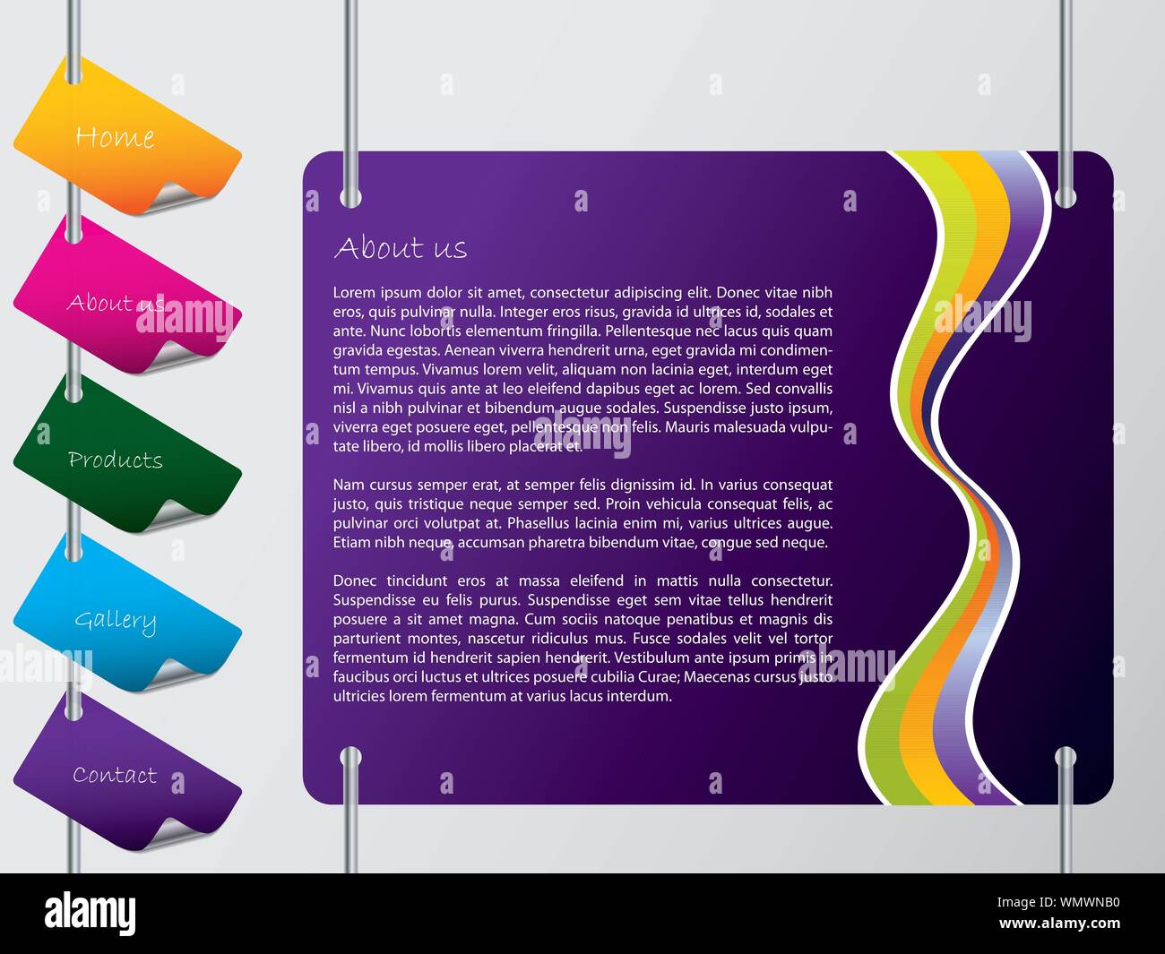 Hanging labels website template Stock Vector Image & Art - Alamy