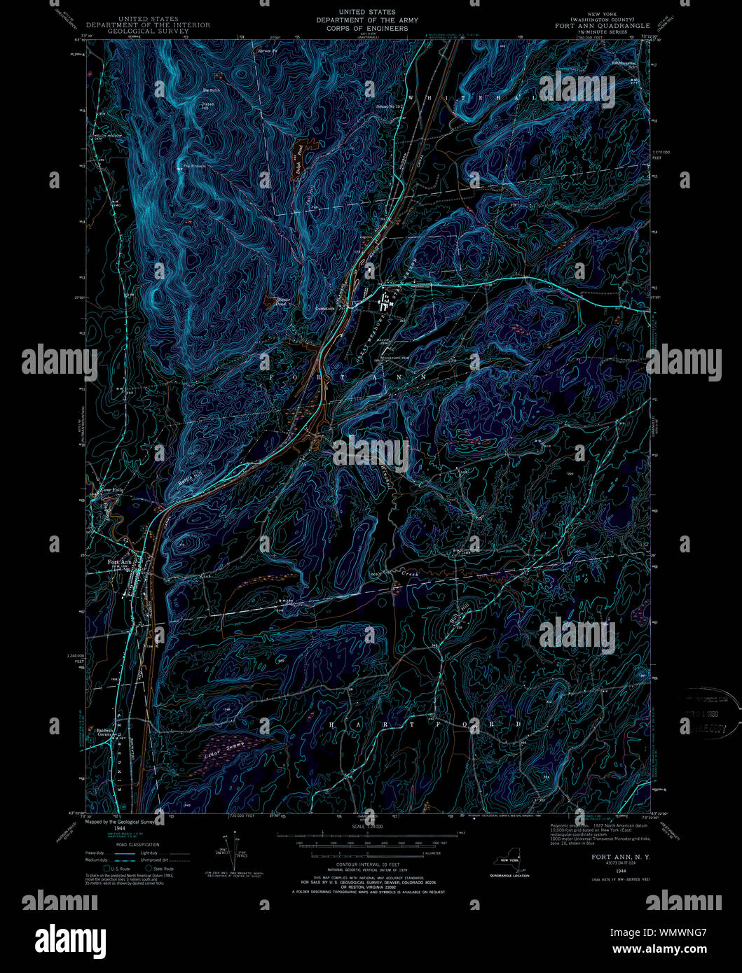 Map of fort ann new york hi-res stock photography and images - Alamy