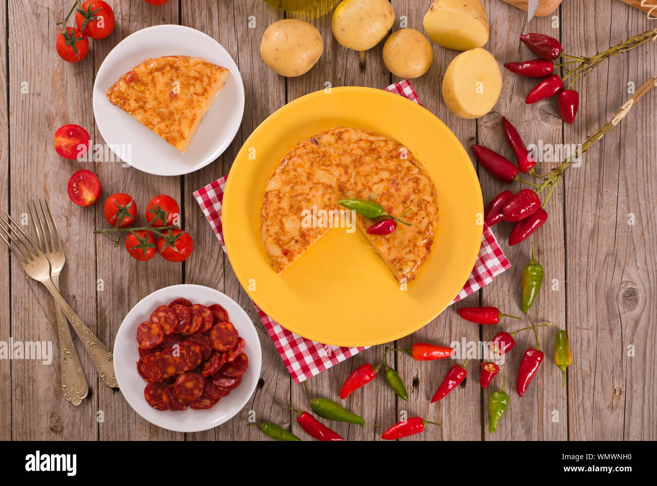 Chorizo omelette hi-res stock photography and images - Alamy