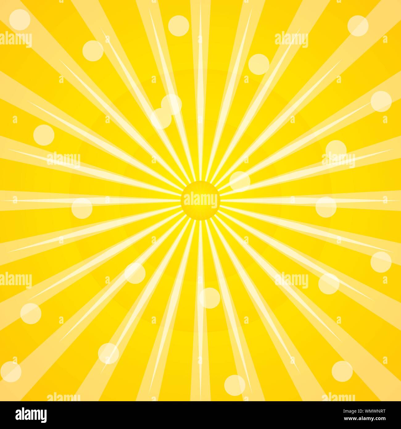 Sunshine background with rays and dots Stock Vector Image & Art - Alamy