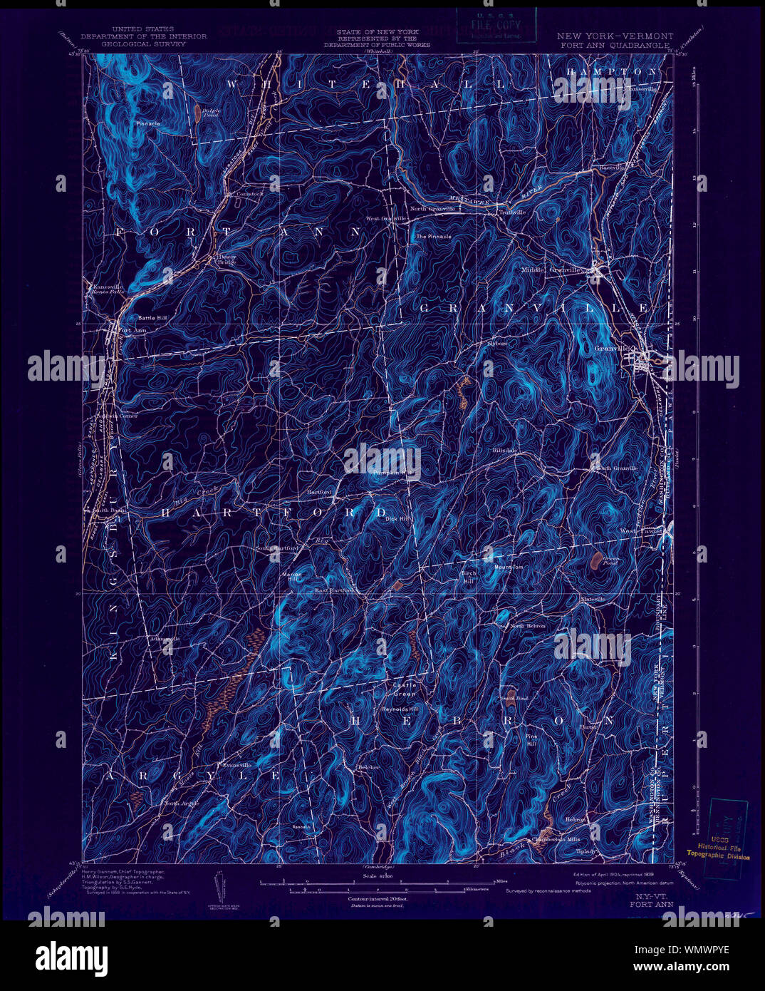 Map of fort ann new york hi-res stock photography and images - Alamy