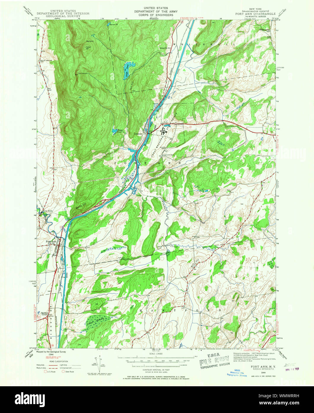 Map of fort ann new york hi-res stock photography and images - Alamy