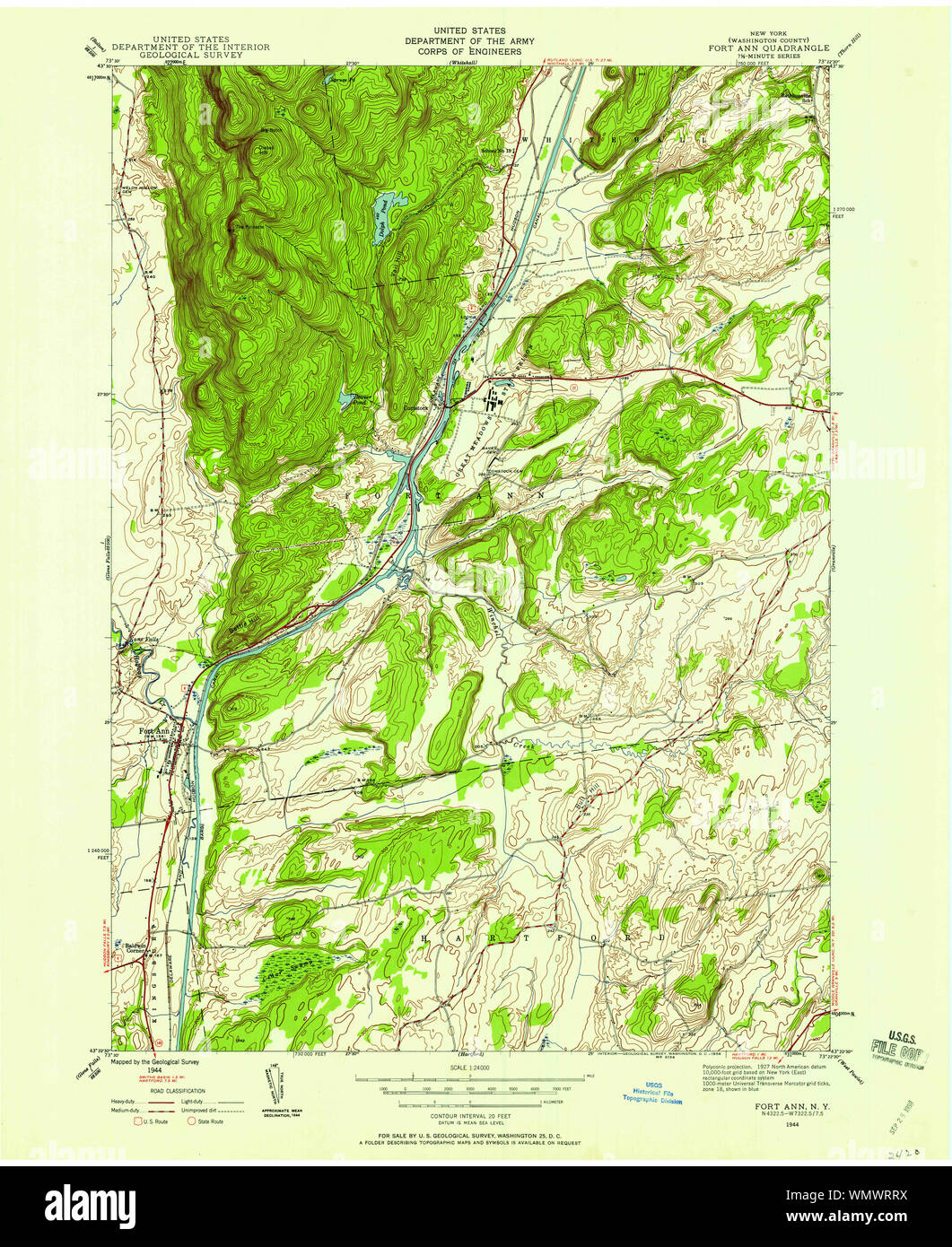 Fort ann map hi-res stock photography and images - Alamy