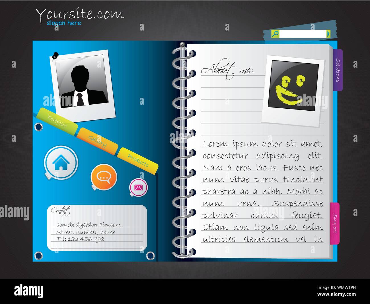 Book like design hi-res stock photography and images - Alamy