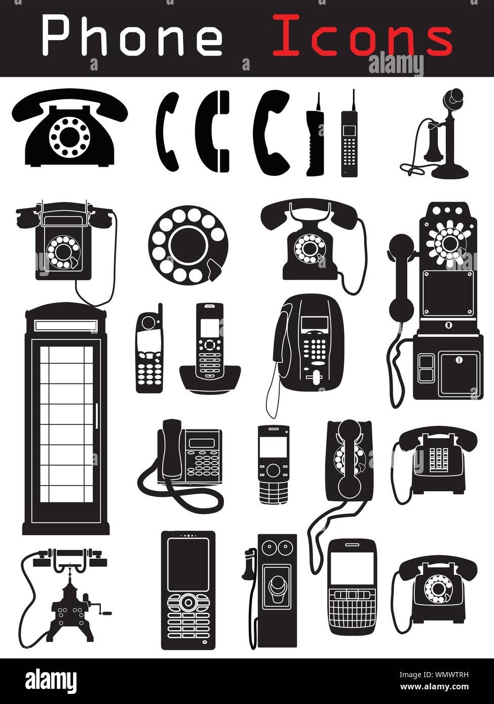 Old mobile phone Stock Vector Images - Alamy