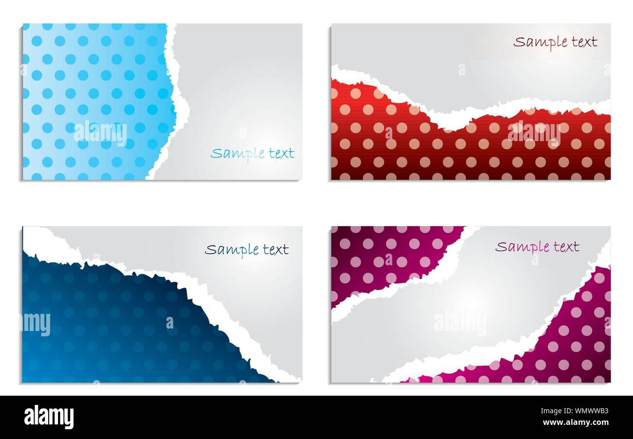 Torn dotted business card set Stock Vector Image & Art - Alamy