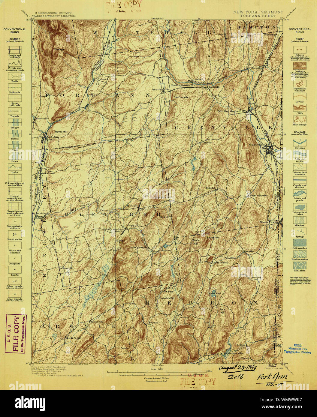 Map of fort ann hi-res stock photography and images - Alamy