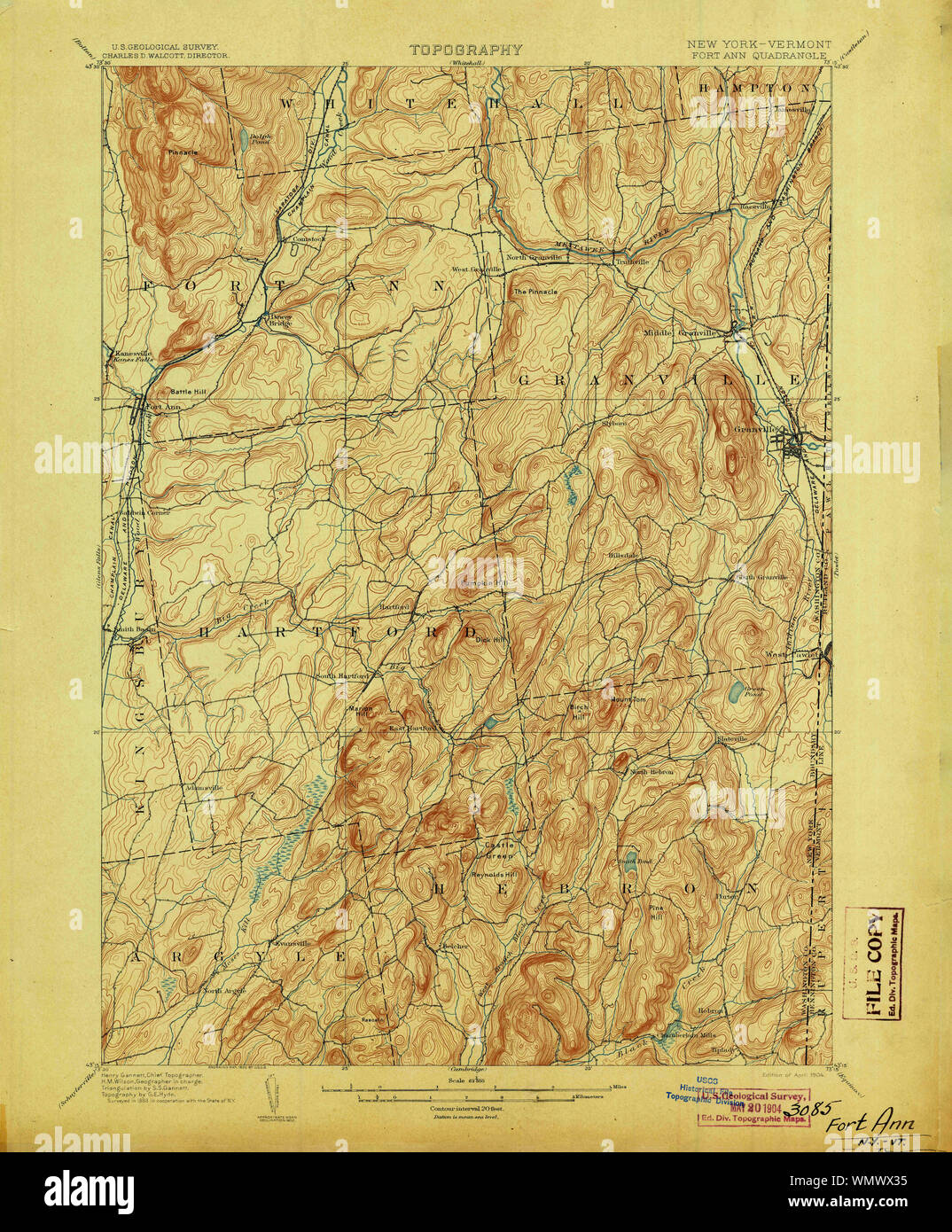 Map of fort ann hi-res stock photography and images - Alamy