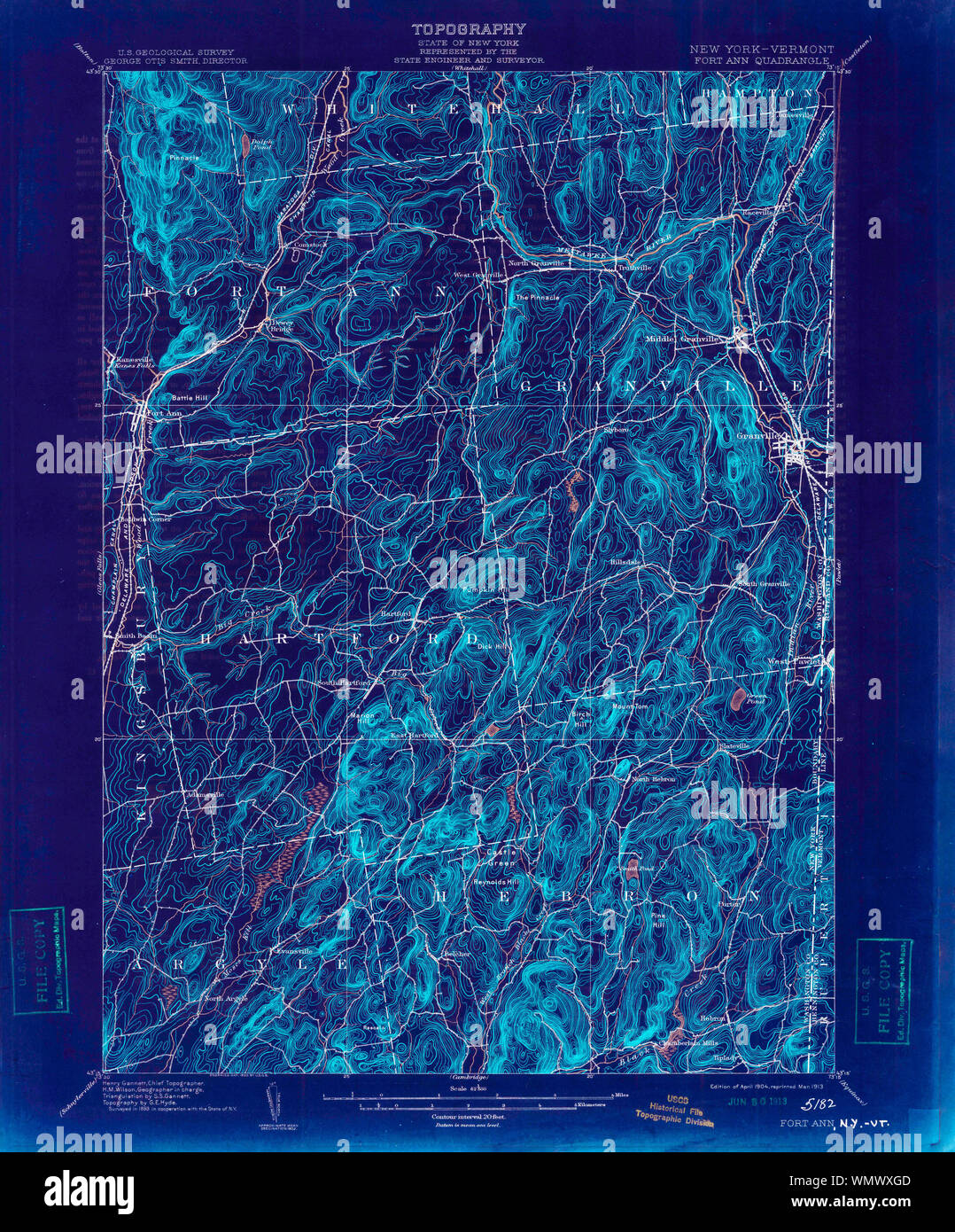 Map of fort ann new york hi-res stock photography and images - Alamy