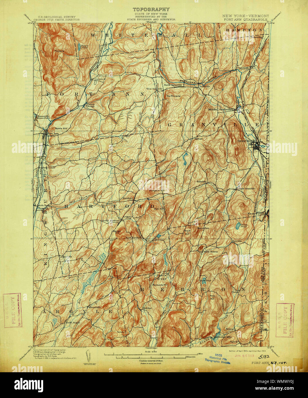 Map of fort ann new york hi-res stock photography and images - Alamy