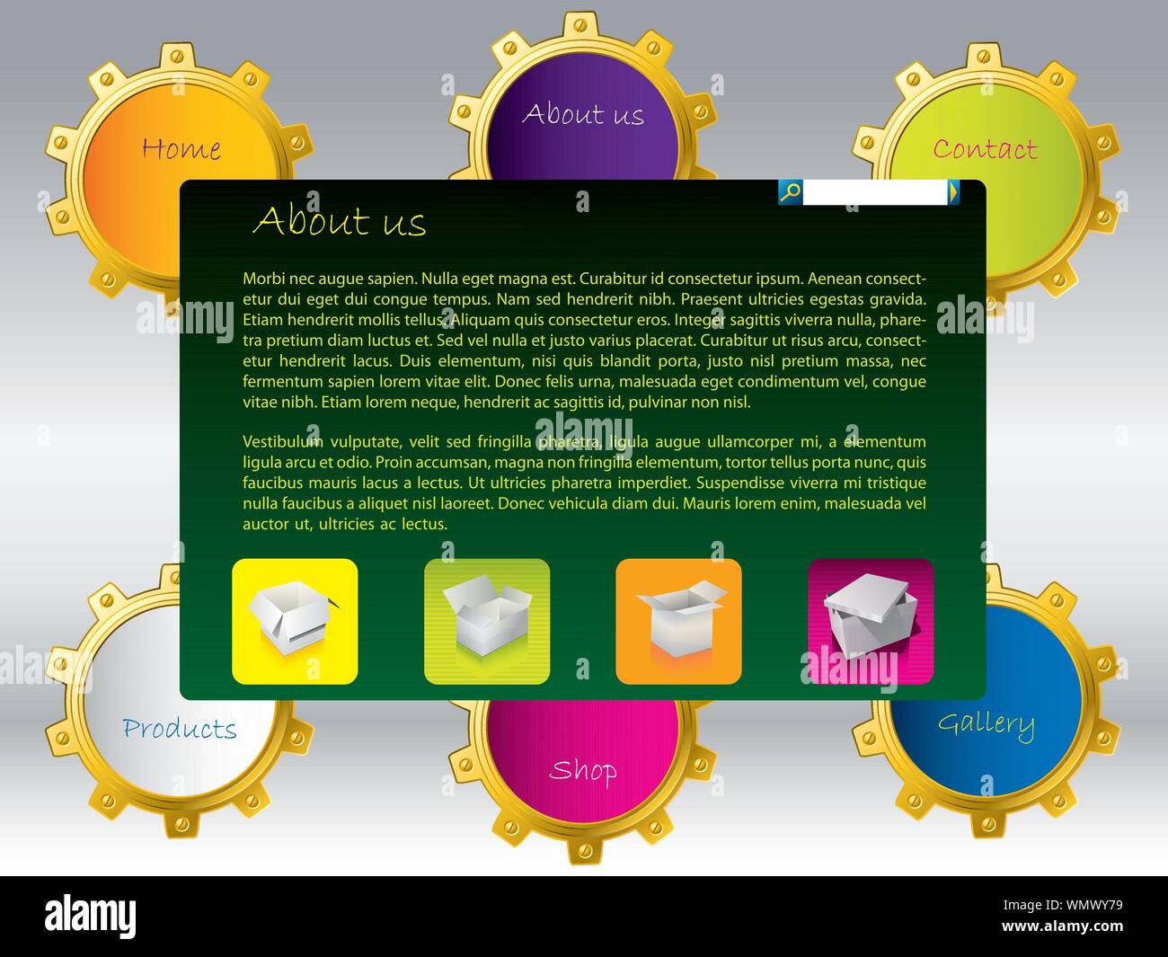 Various colored web template Stock Vector Image & Art - Alamy