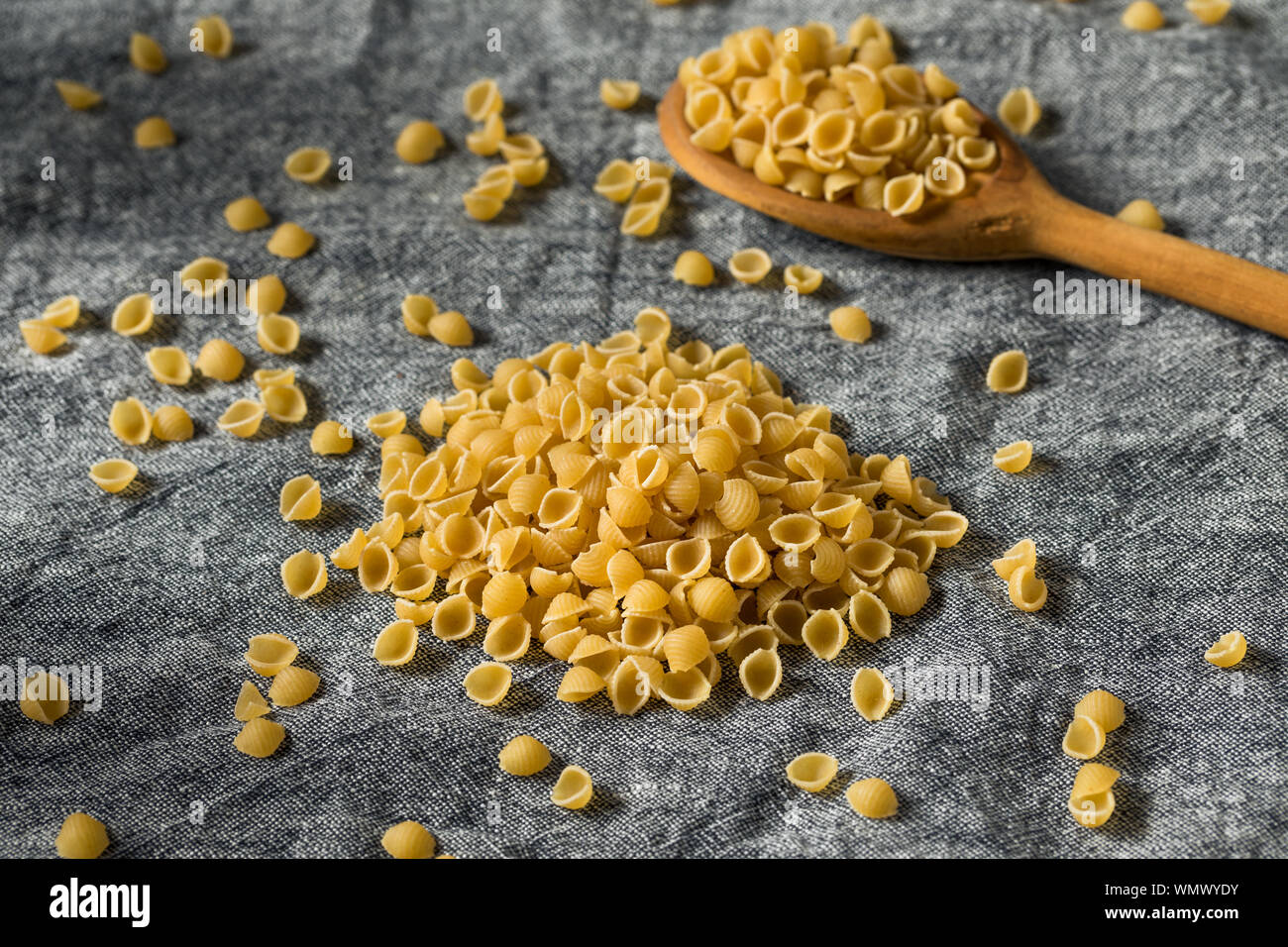 Dry Organic Macaroni Shells in a Pile Stock Photo - Alamy