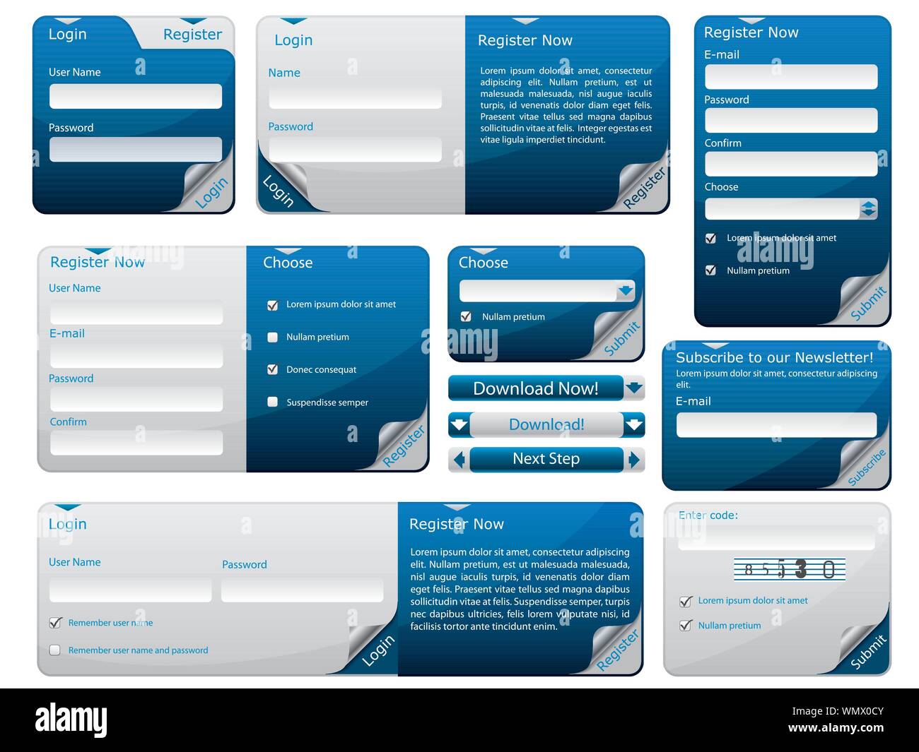 Sticky web form template Stock Vector Image & Art - Alamy