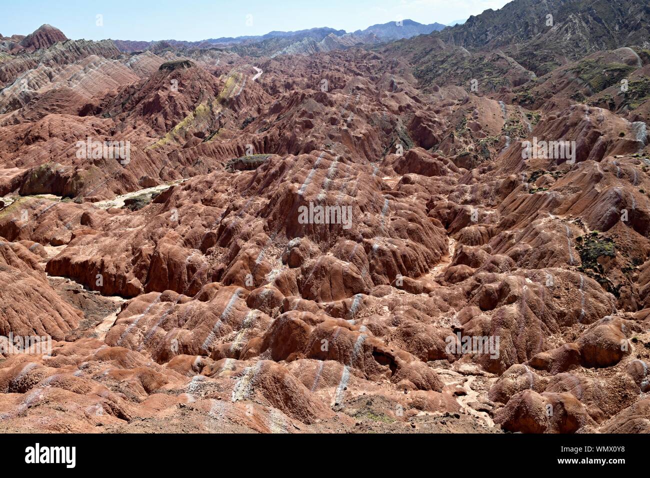 The Zhangye National Geopark in Gansu province in China is known for ...