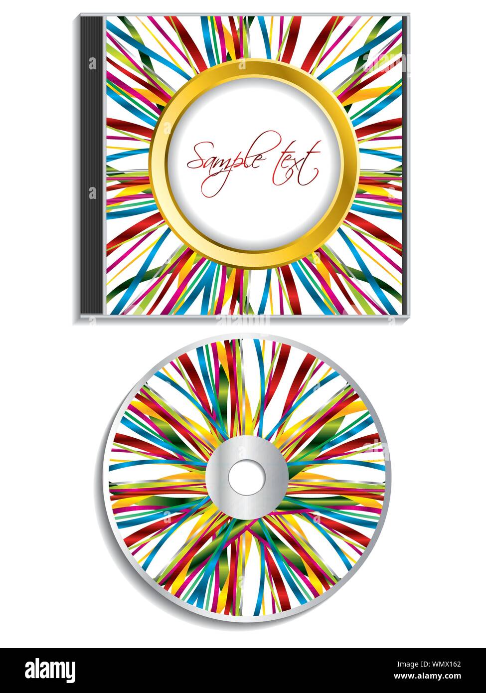 Multicolor ribbon disk and case design Stock Vector Image & Art - Alamy