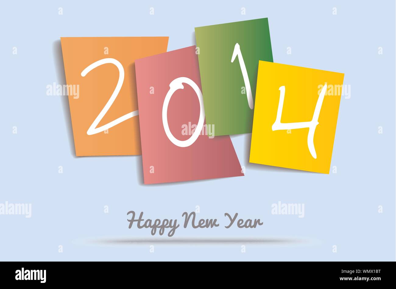 2014 new year 3d Stock Vector Images - Alamy