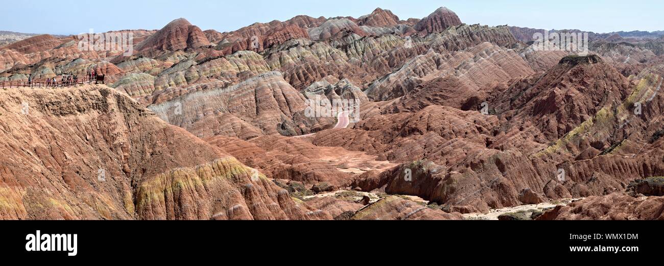 The Zhangye National Geopark in Gansu province in China is known for ...