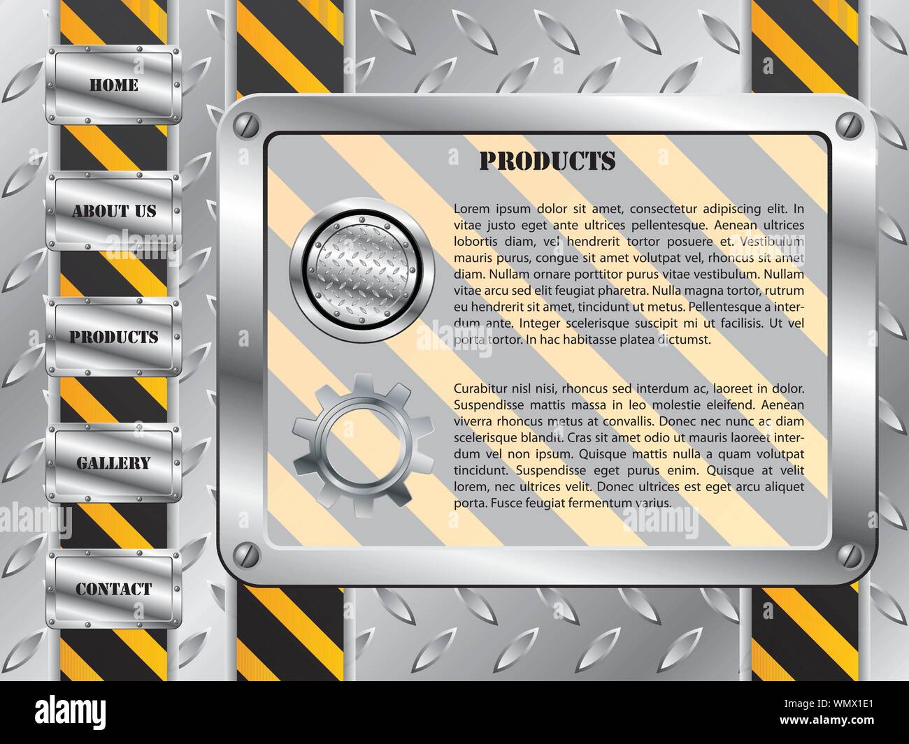 Metallic plate construction template Stock Vector Image & Art - Alamy