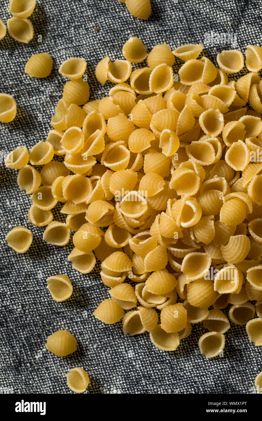 Dry Organic Macaroni Shells in a Pile Stock Photo - Alamy