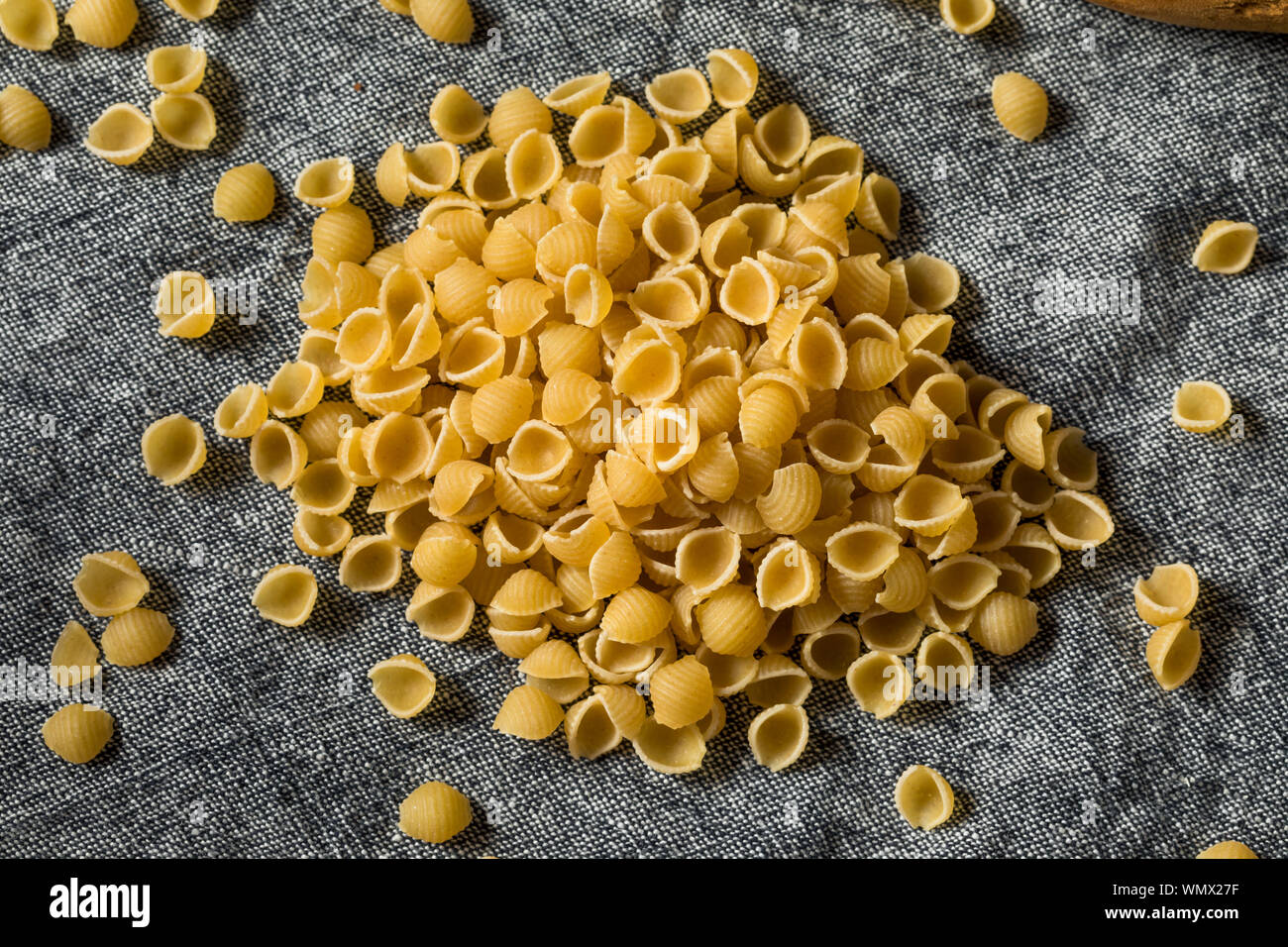 Dry Organic Macaroni Shells in a Pile Stock Photo - Alamy