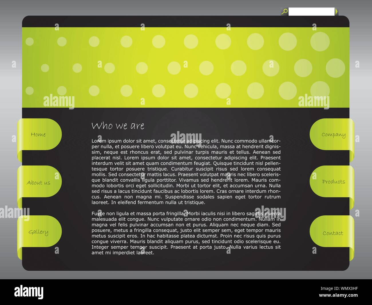 Dotted green website template design Stock Vector Image & Art - Alamy