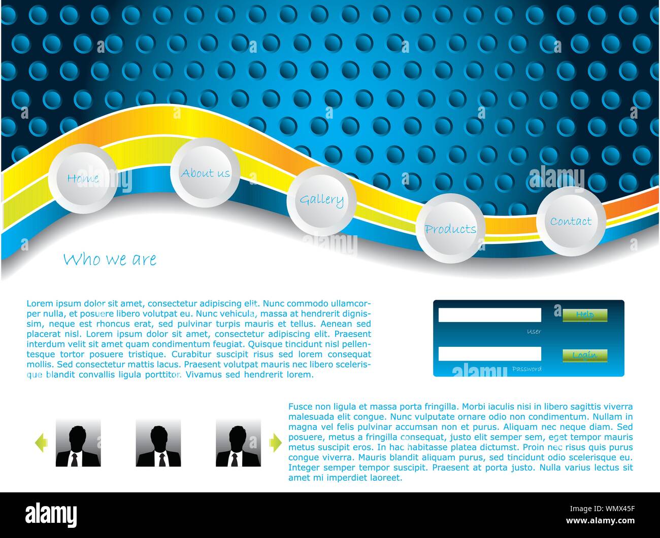 Dotted website template Stock Vector Image & Art - Alamy