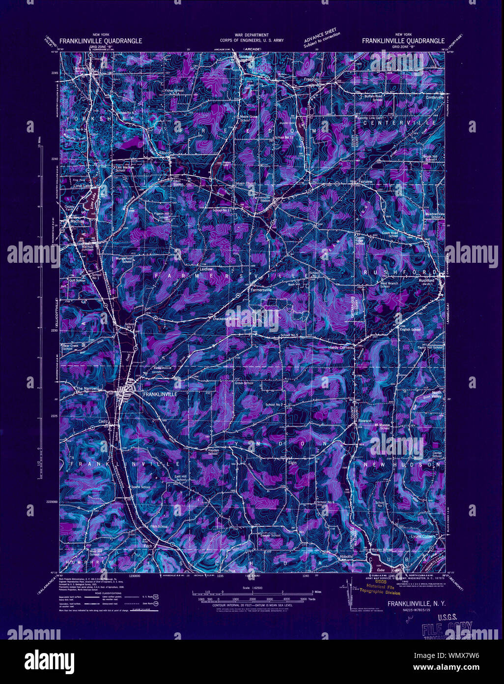 Map of franklinville hi-res stock photography and images - Alamy