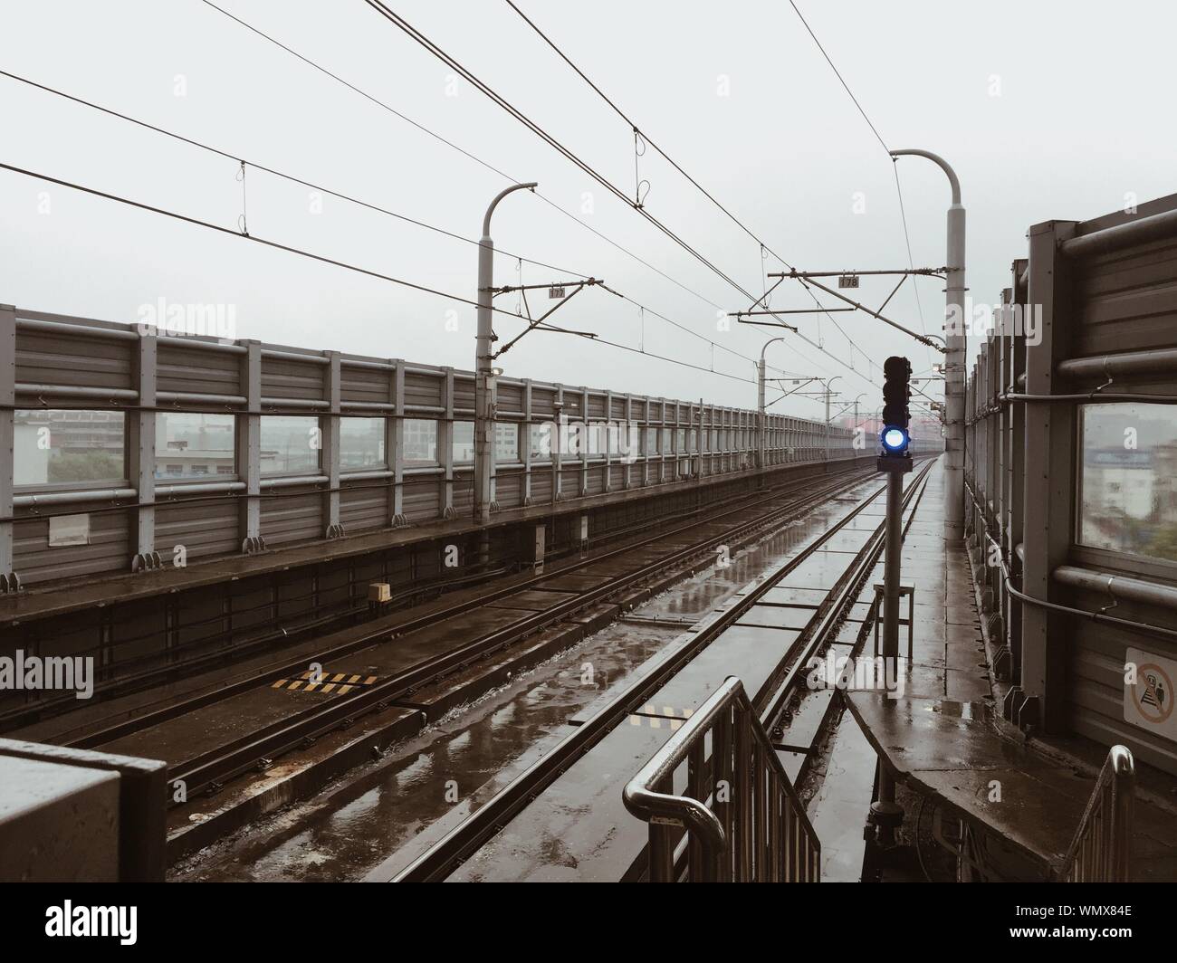 Wet Railroad Tracks High Resolution Stock Photography and Images - Alamy