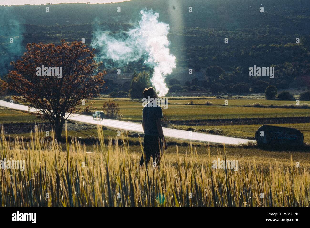 Walking with smoking hi-res stock photography and images - Alamy