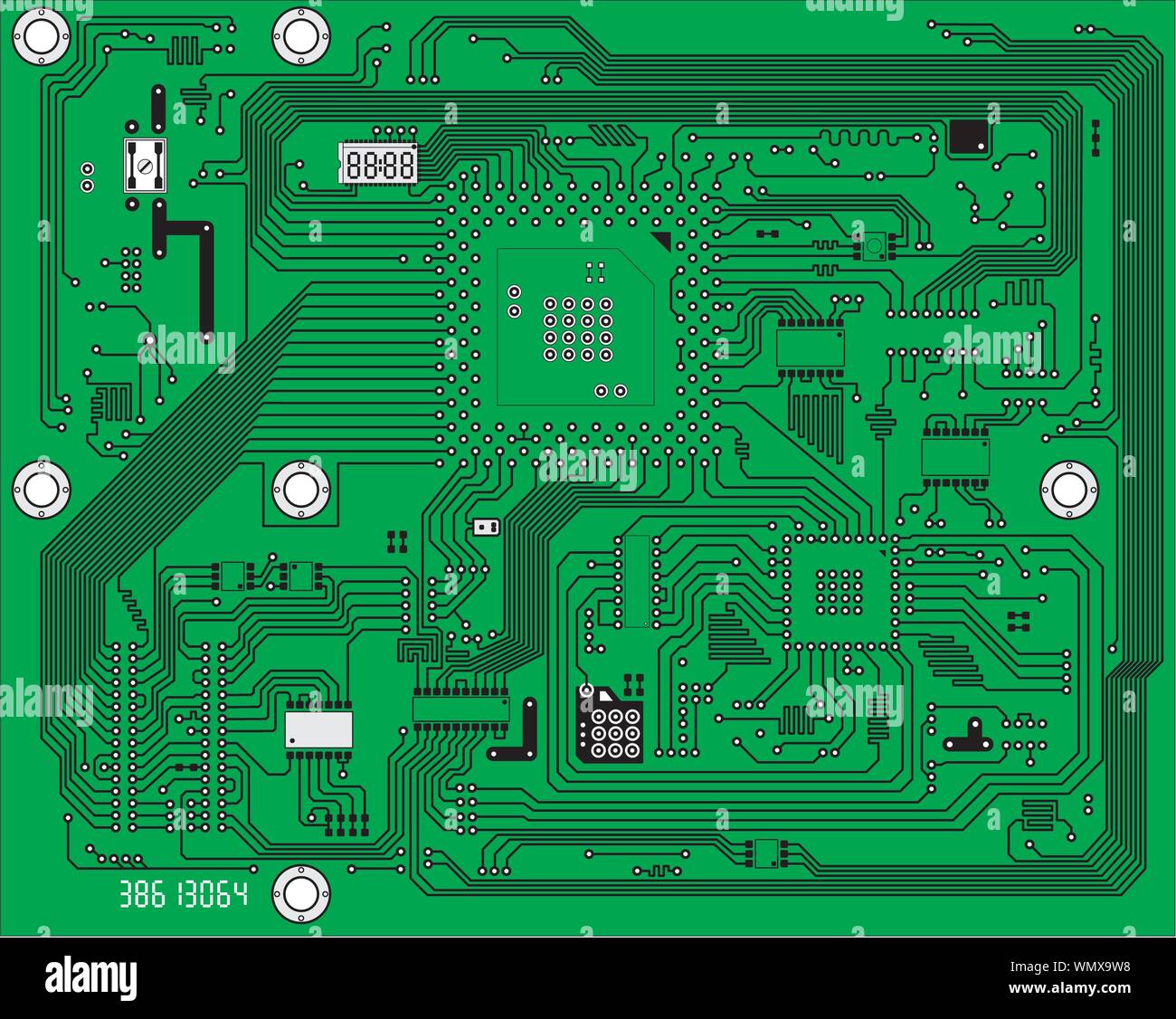 Tech industrial electronic vector background Stock Vector Image & Art ...