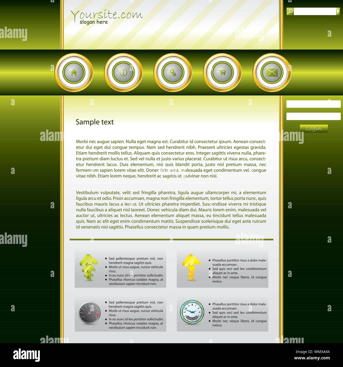 Shiny green website template Stock Vector Image & Art - Alamy