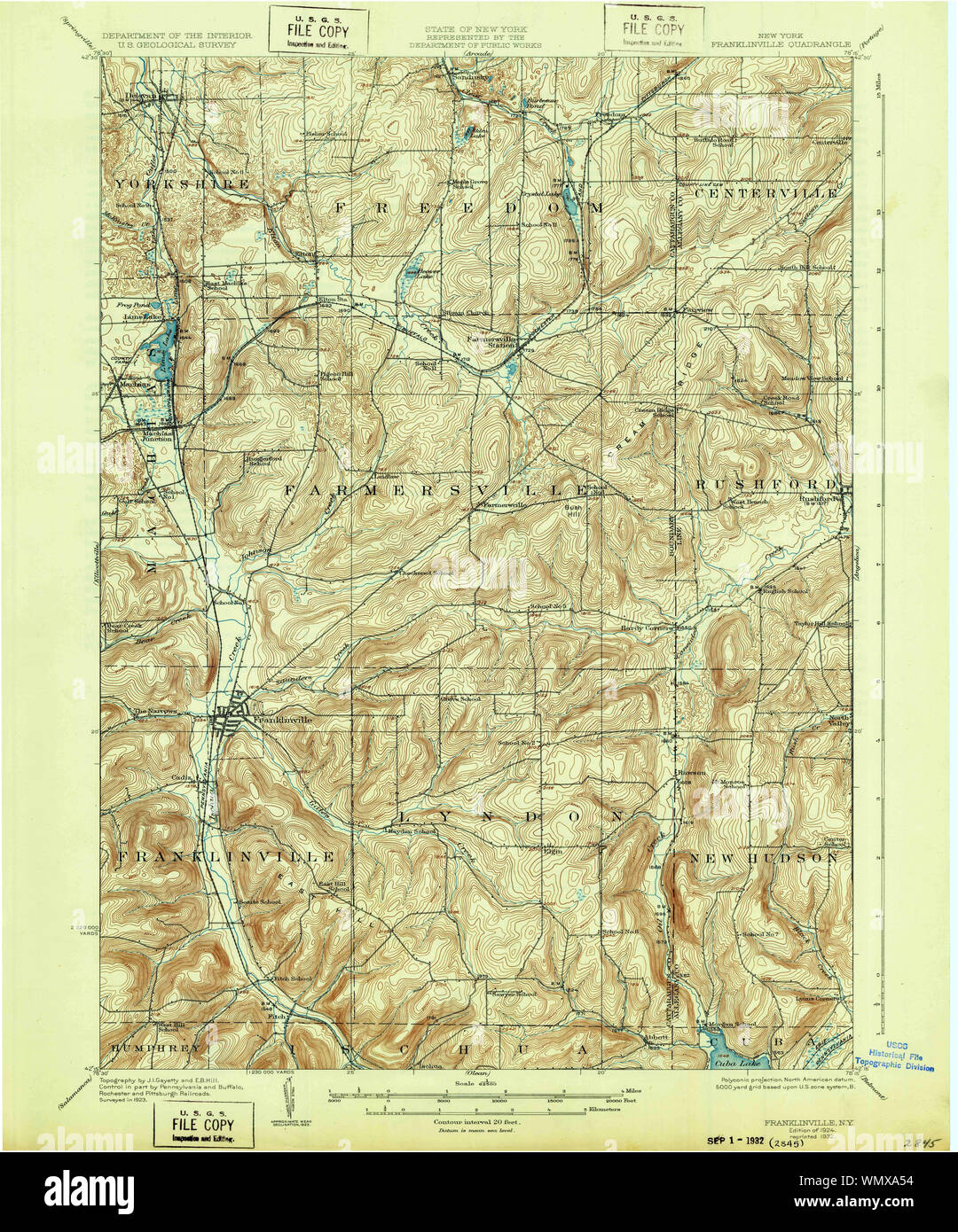 Map of franklinville hi-res stock photography and images - Alamy