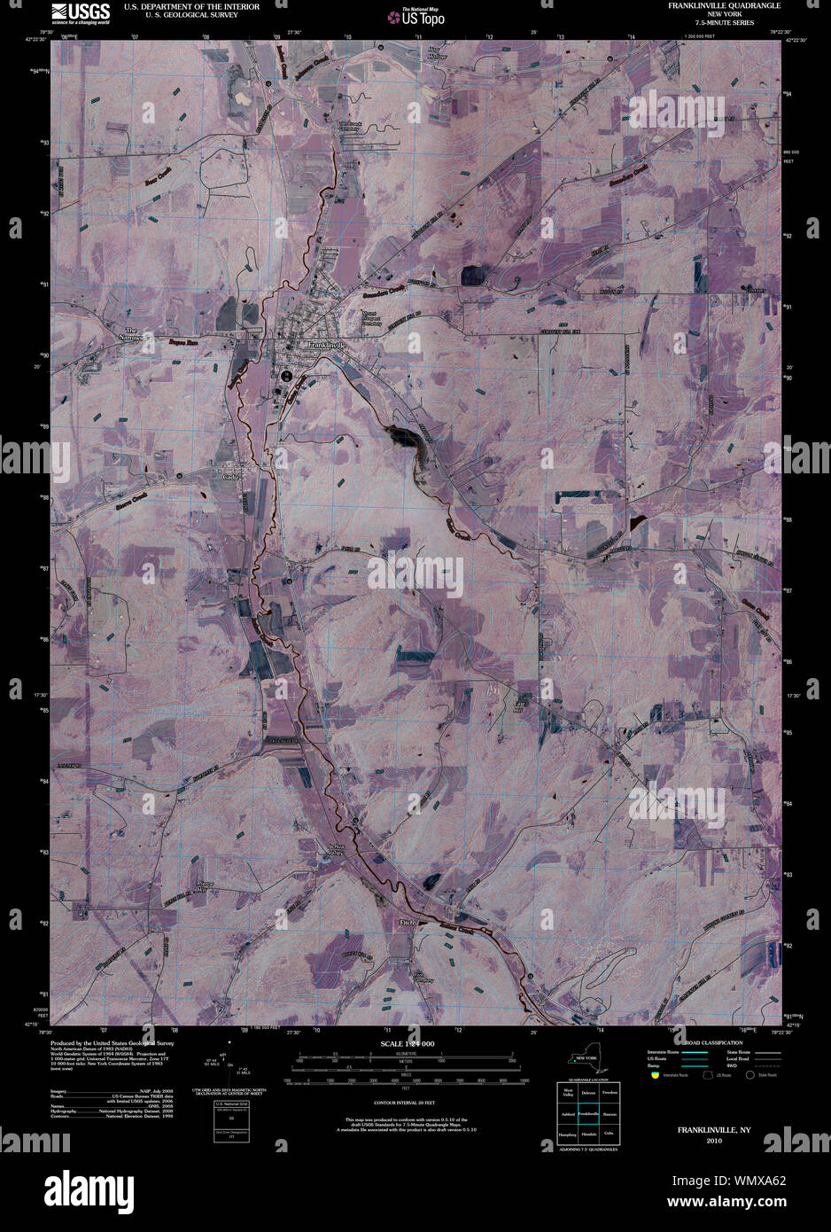 Map of franklinville hi-res stock photography and images - Alamy