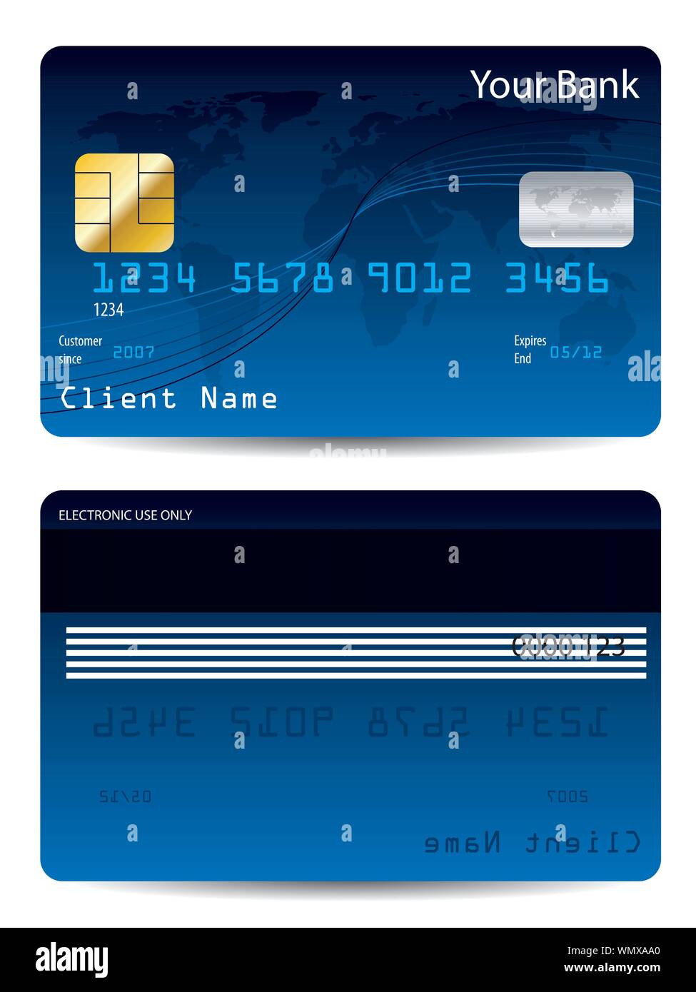 Blue credit card Stock Vector Image & Art - Alamy