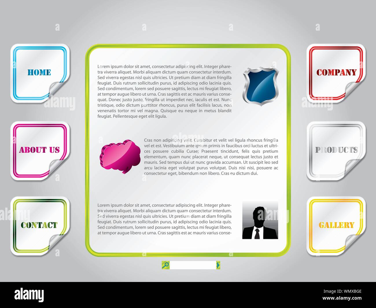 Stickers website design Stock Vector Image & Art - Alamy