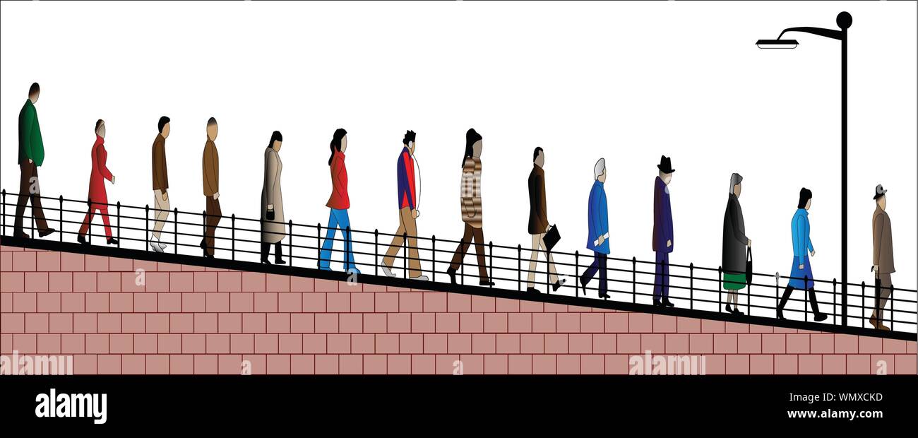 Downhill walking Stock Vector Images - Alamy