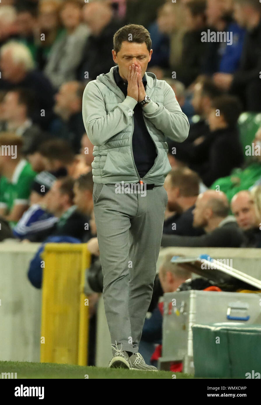 Luxembourg manager Luc Holtz during the International Friendly match at ...