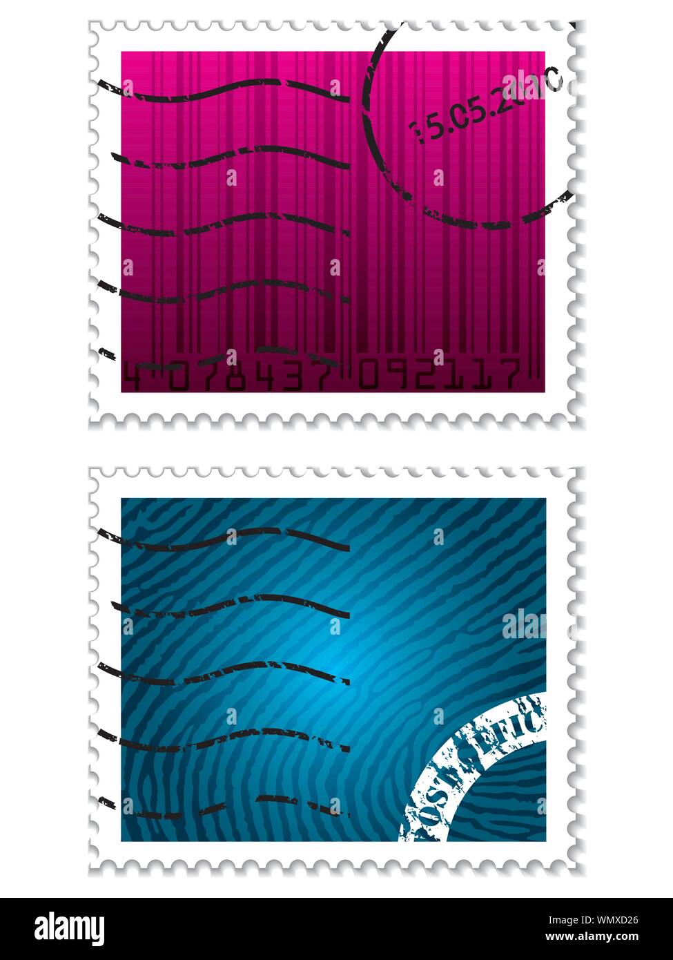 Bar code stamp Stock Vector Images - Alamy