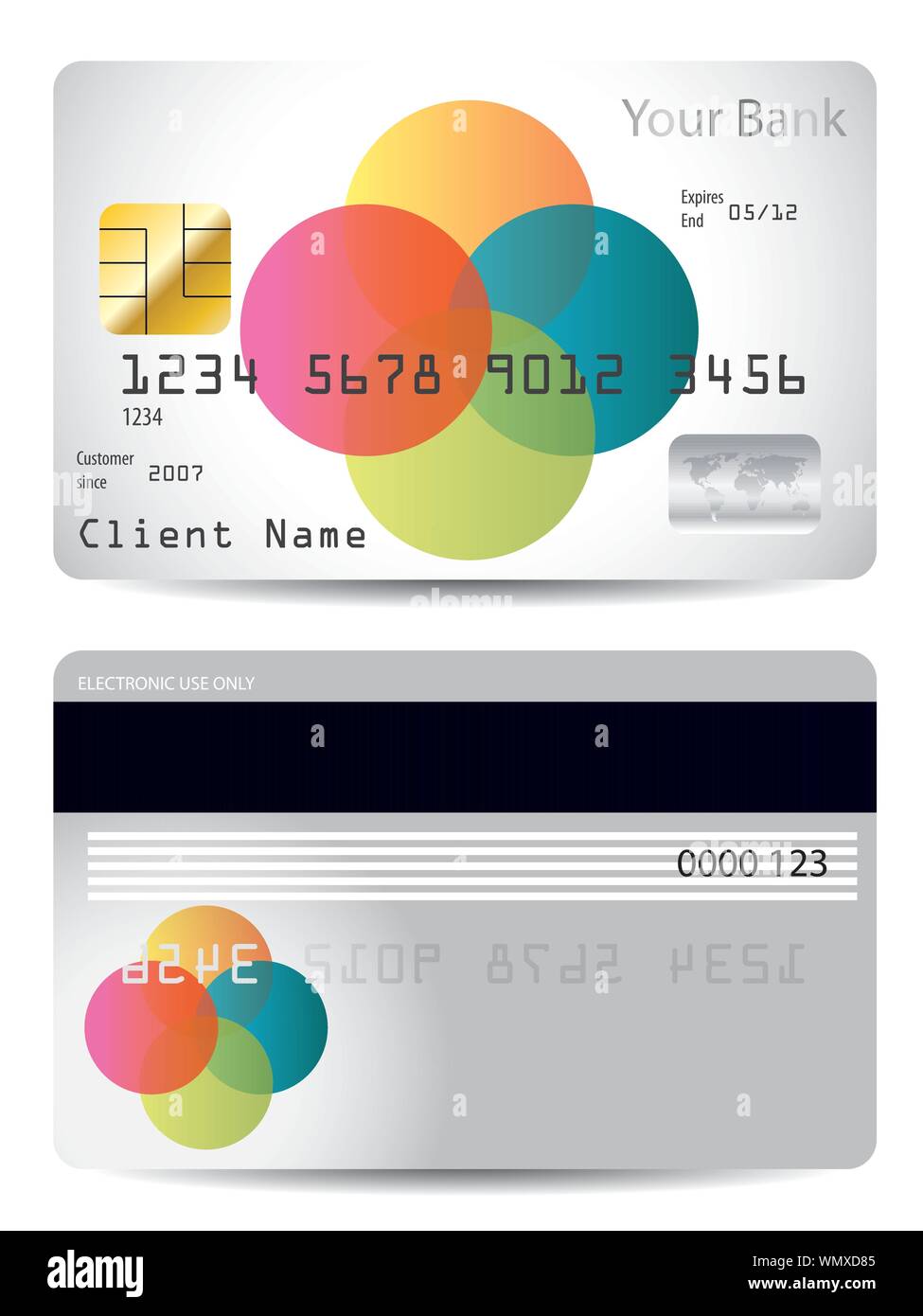 Credit card design with color dots Stock Vector Image & Art - Alamy