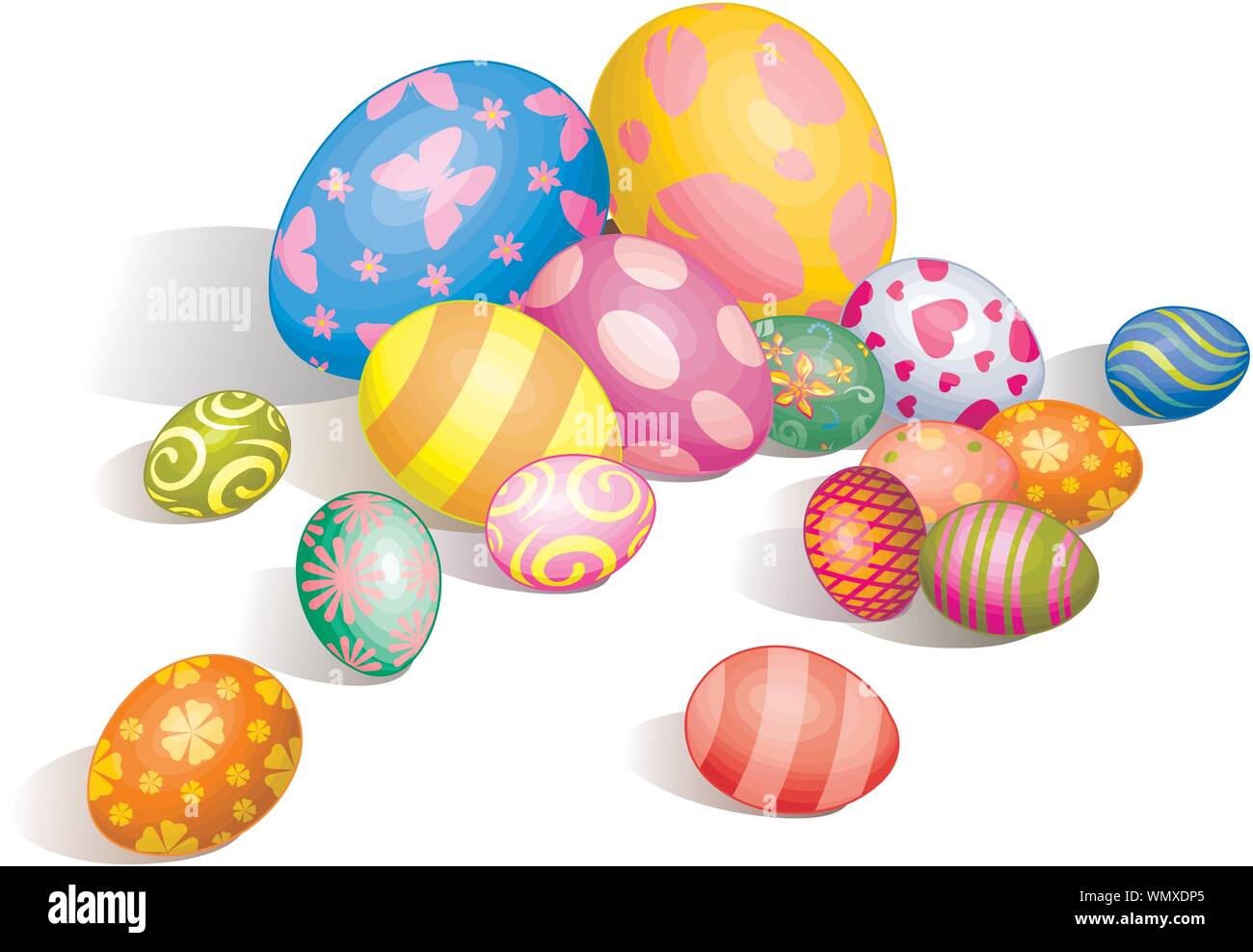 Beautiful Easter eggs Stock Vector Image & Art - Alamy