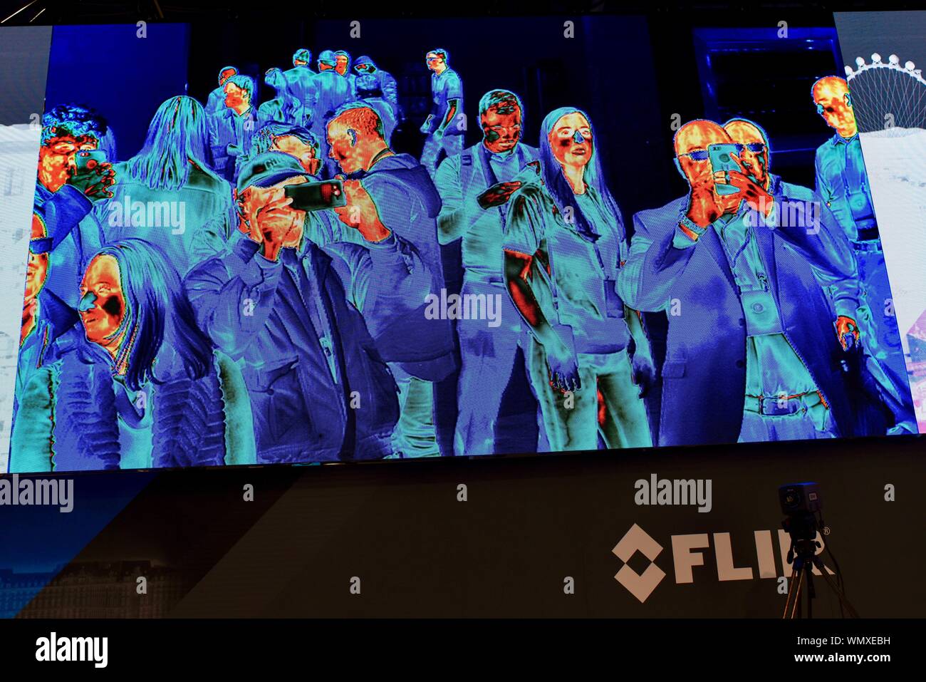 Infrared imaging captured with a FLIR thermal camera on display, with ...