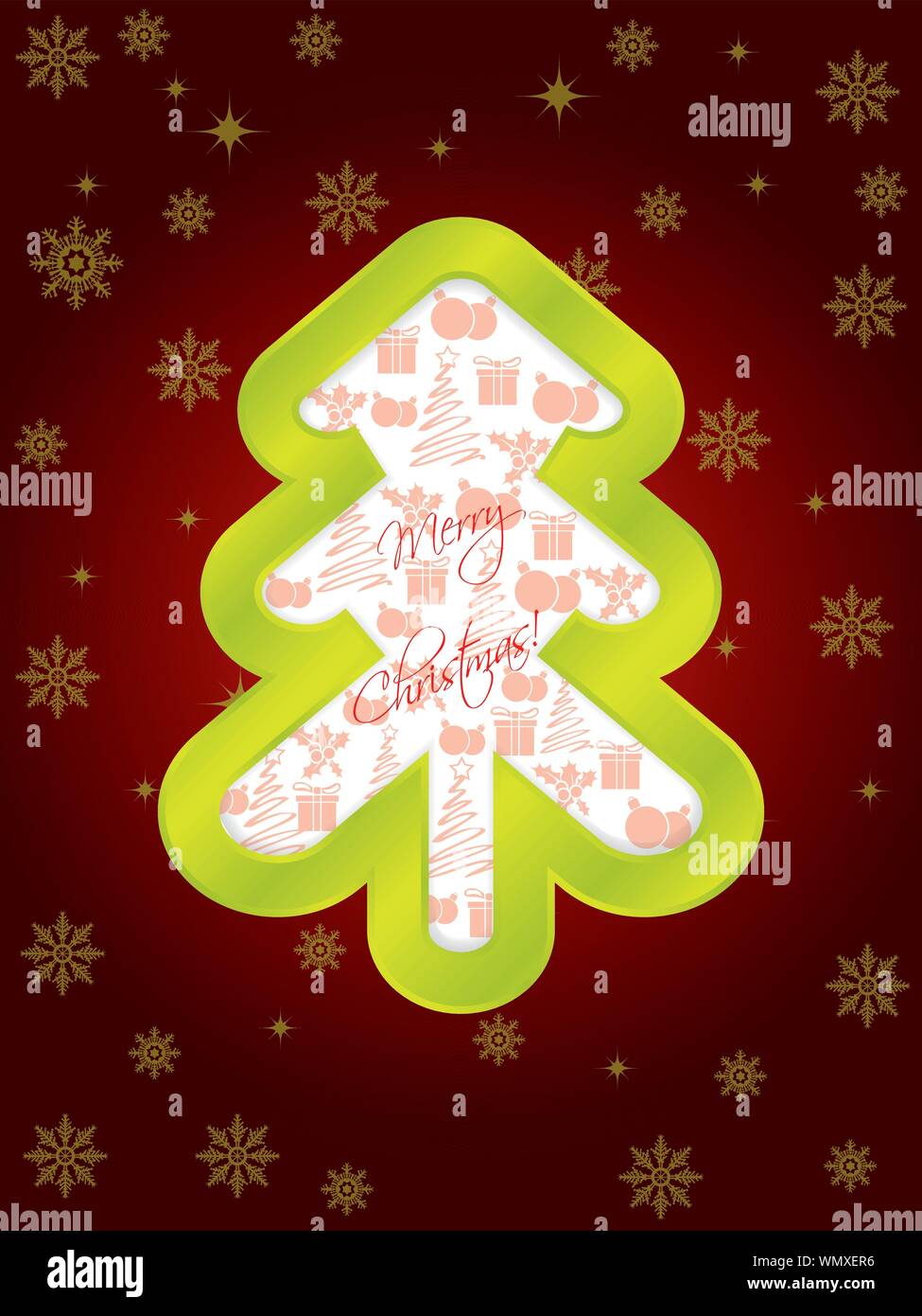 Christmas tree circle style Stock Vector Images - Alamy