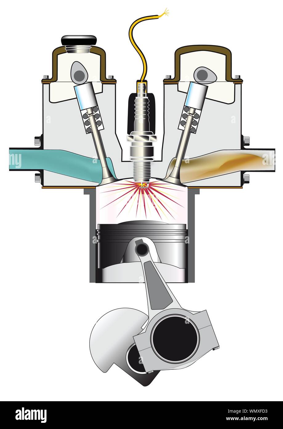 Piston and cylinder Cut Out Stock Images & Pictures - Alamy