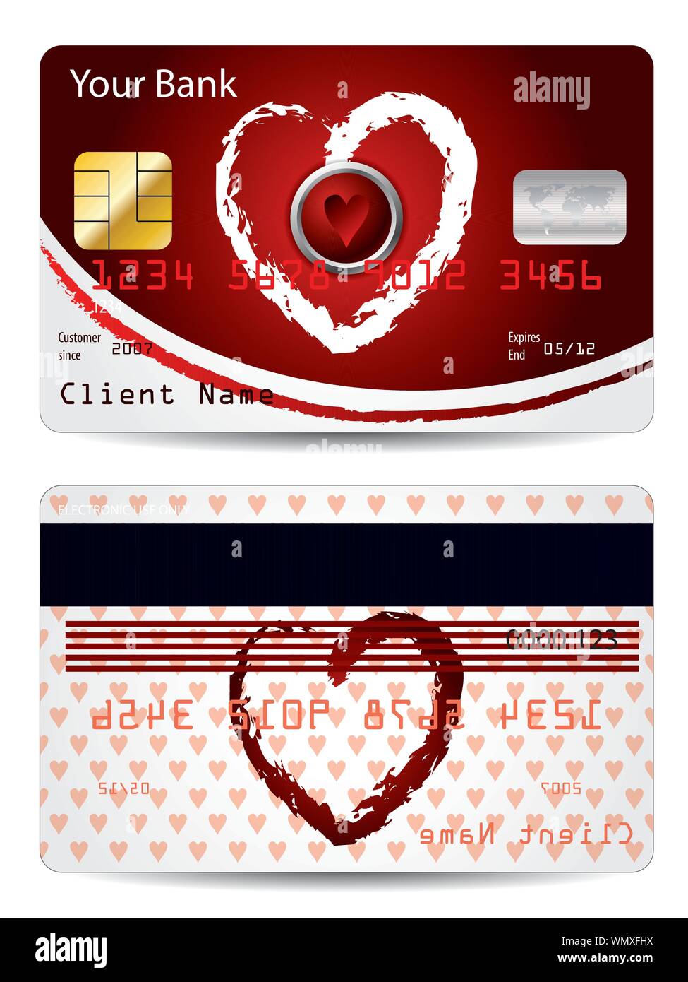 Poker game chip hearts Stock Vector Images - Alamy