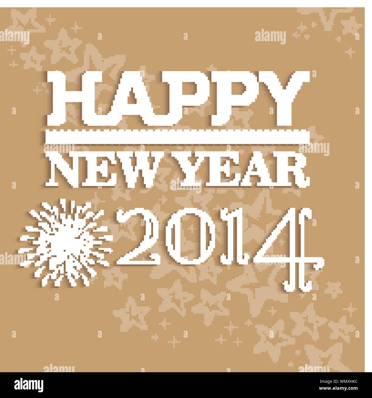 Happy New Year 2014 postcard vector illustration Stock Vector Image ...