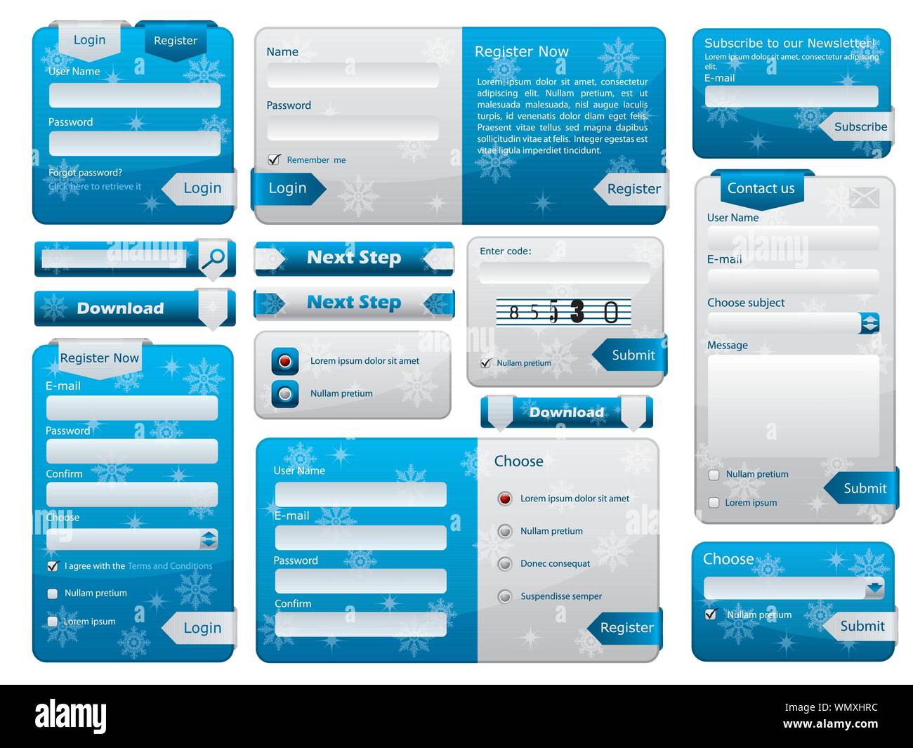 Signup form design Cut Out Stock Images & Pictures - Alamy
