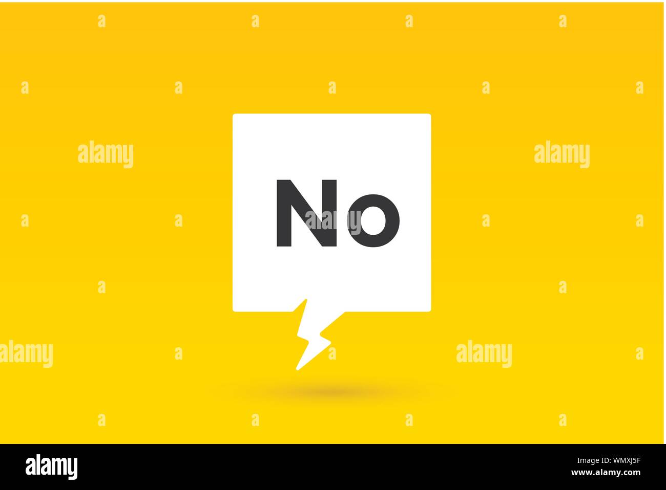 No. Banner, speech bubble, poster and sticker concept Stock Vector ...