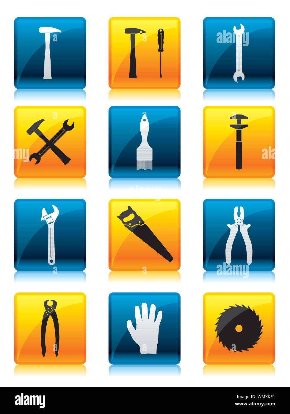 Tool button set Stock Vector Image & Art - Alamy