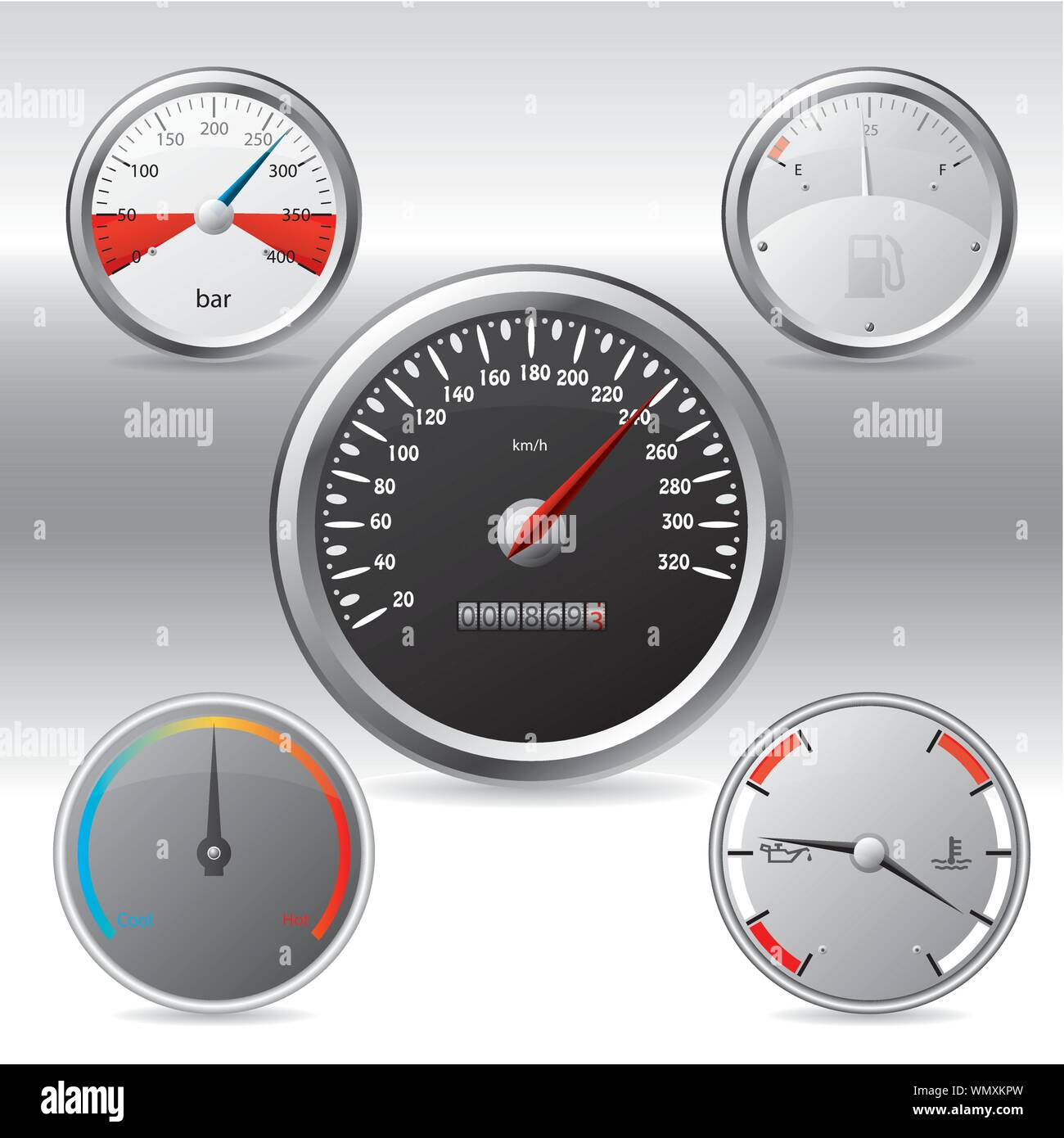 Analog gauges Stock Vector Images - Alamy